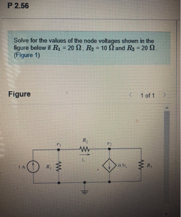 Solved P 2.56 Solve for the values of the node voltages | Chegg.com