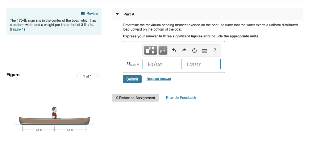 Solved Review Part A The 175-lb man sits in the center of | Chegg.com