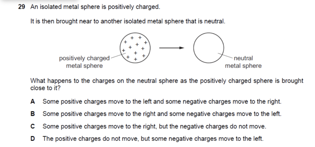 Solved Why is the answer D, and why do the positive charges | Chegg.com