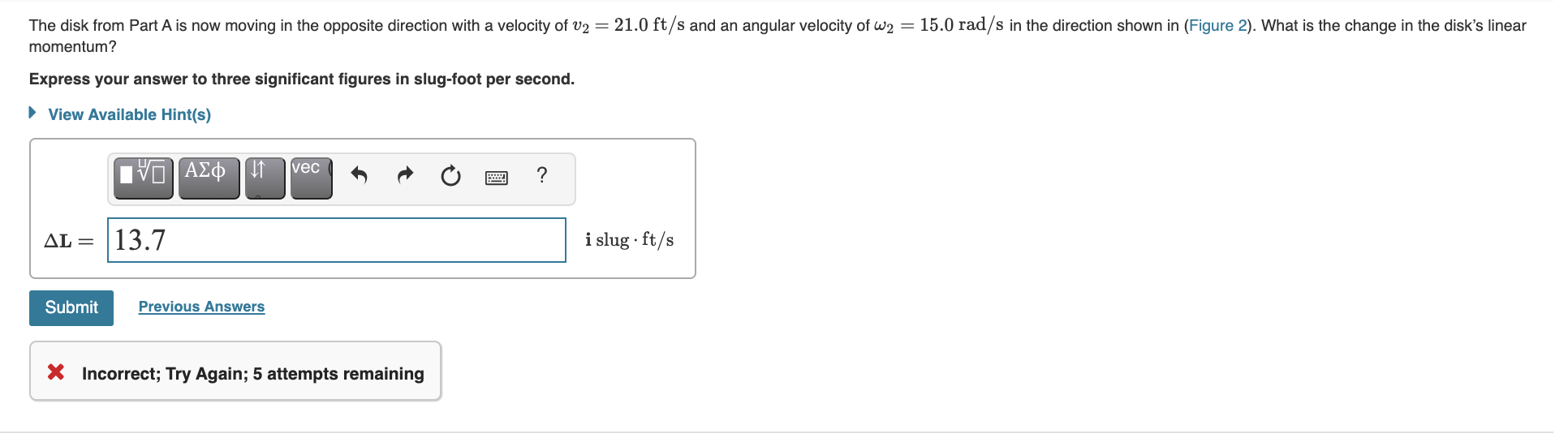 Solved Learning Goal: To use linear and angular momentum to | Chegg.com