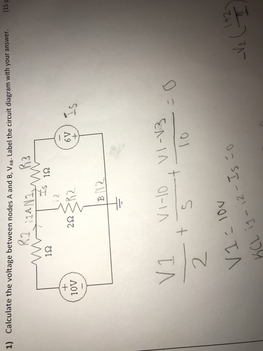 Solved Calculate the voltage between nodes A and B, V(ab). | Chegg.com