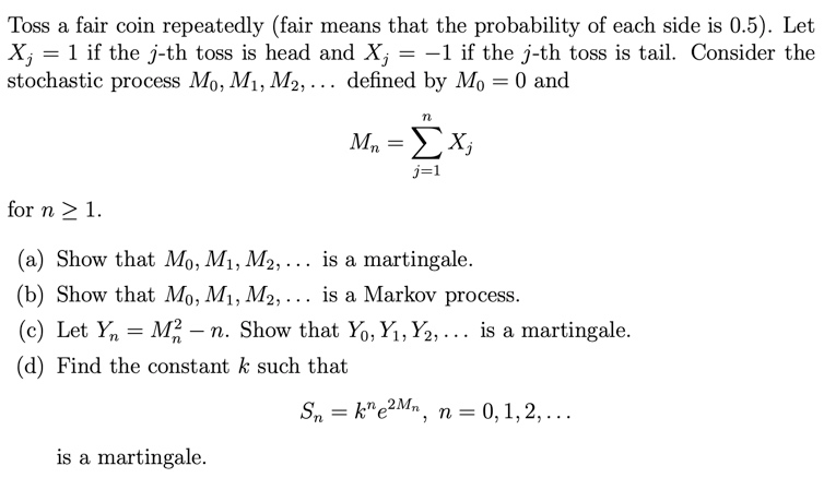 Solved Toss a fair coin repeatedly (fair means that the | Chegg.com