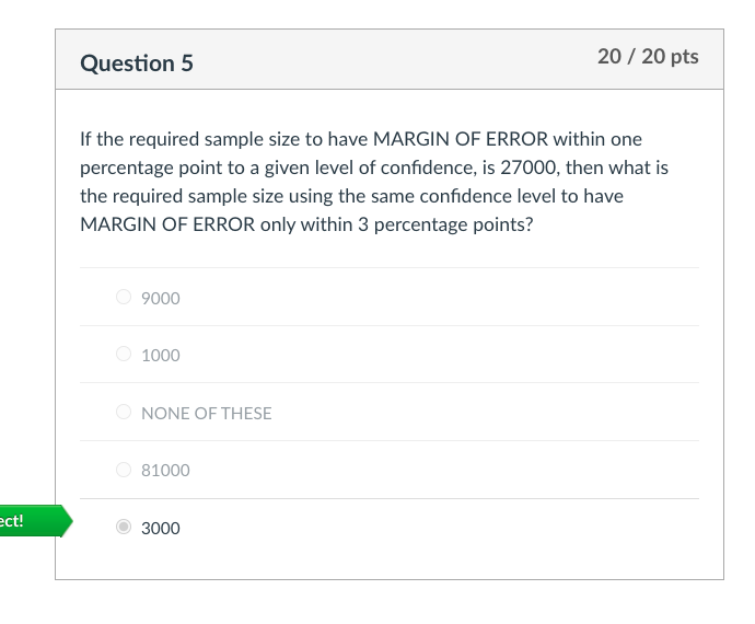 Solved If the required sample size to have MARGIN OF ERROR | Chegg.com
