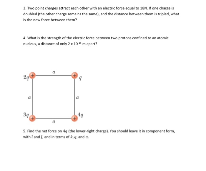 Solved Two point charges attract each other with an electric | Chegg.com
