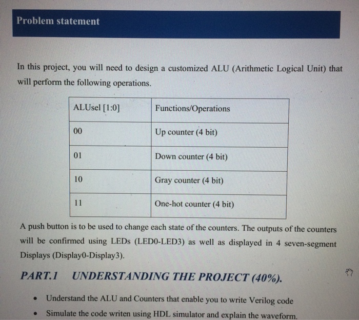 Solved Problem statement In this project, you will need to | Chegg.com