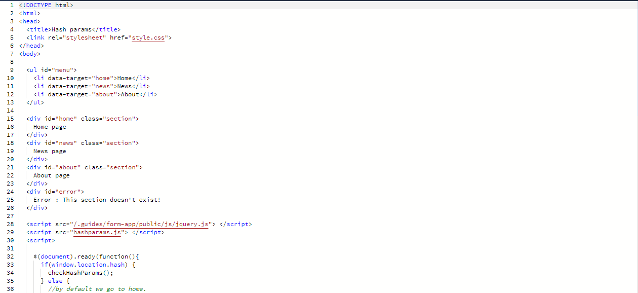 Solved 5. 5. Use location.replace to fix our menu In the | Chegg.com