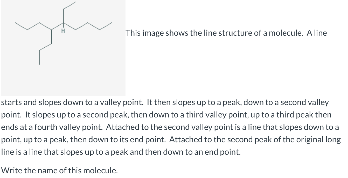 Solved H This image shows the line structure of a molecule. | Chegg.com