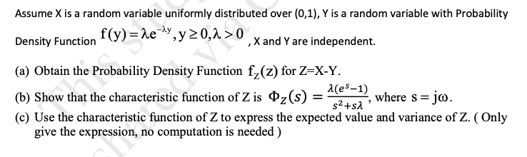 Assume X is a random variable uniformly distributed | Chegg.com