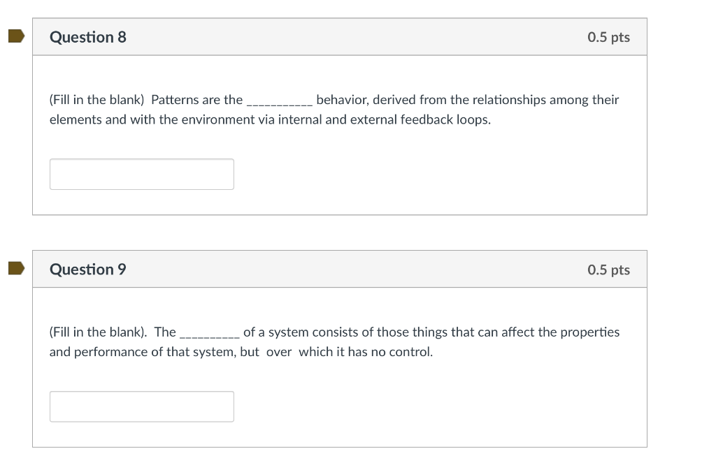 Solved (Fill in the blank) Patterns are the behavior, | Chegg.com