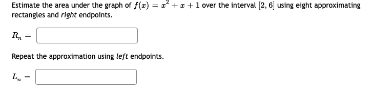 Solved Approximate the area under the curve y = x2 from 2 = | Chegg.com