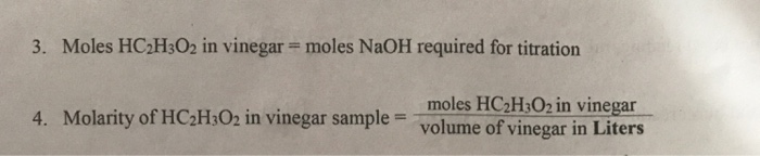Solved #7 find the moles of HC2H3O2 in vinegar sample#8 Find | Chegg.com