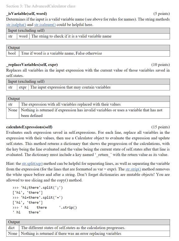 Solved Please implement the calculator and advanced | Chegg.com