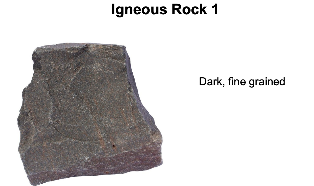 Solved Igneous Rock 1 Dark, fine grained Igneous Rock 2 | Chegg.com