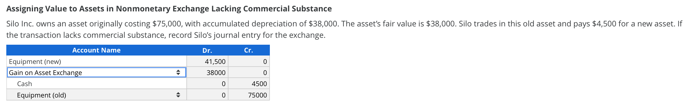 Solved Assigning Value to Assets in Nonmonetary Exchange | Chegg.com
