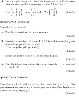 Solved (b) Use the adjoint method to obtain the inverse | Chegg.com