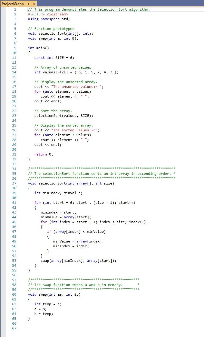 Solved Modify the selected Sort function presented in | Chegg.com