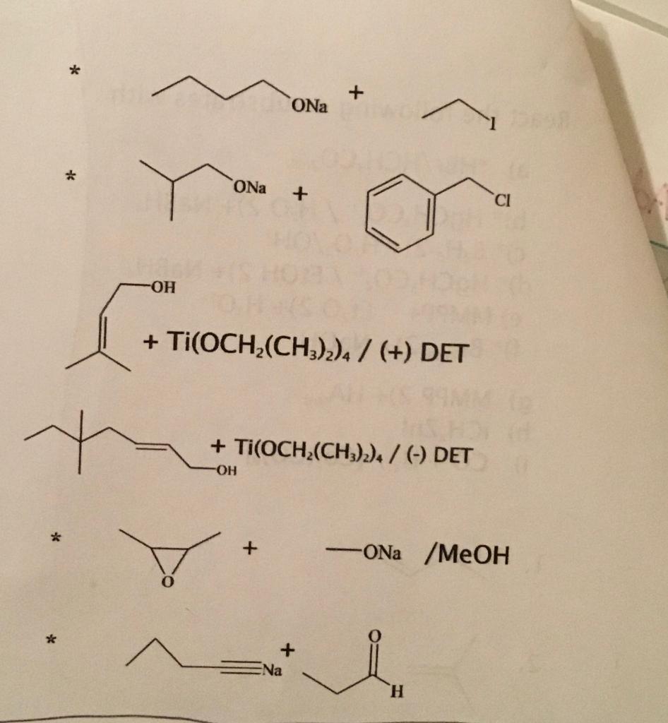 Solved + ONa ONa + CI -OH + Ti(OCH(CH3)2). / (+) DET t + | Chegg.com