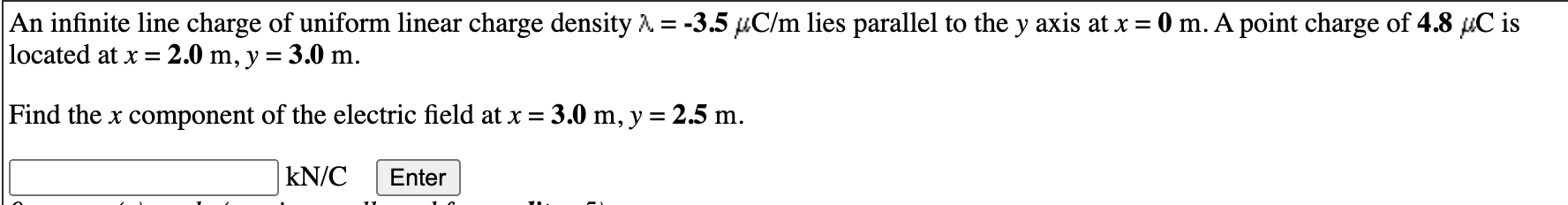 Solved An infinite line charge of uniform linear charge | Chegg.com
