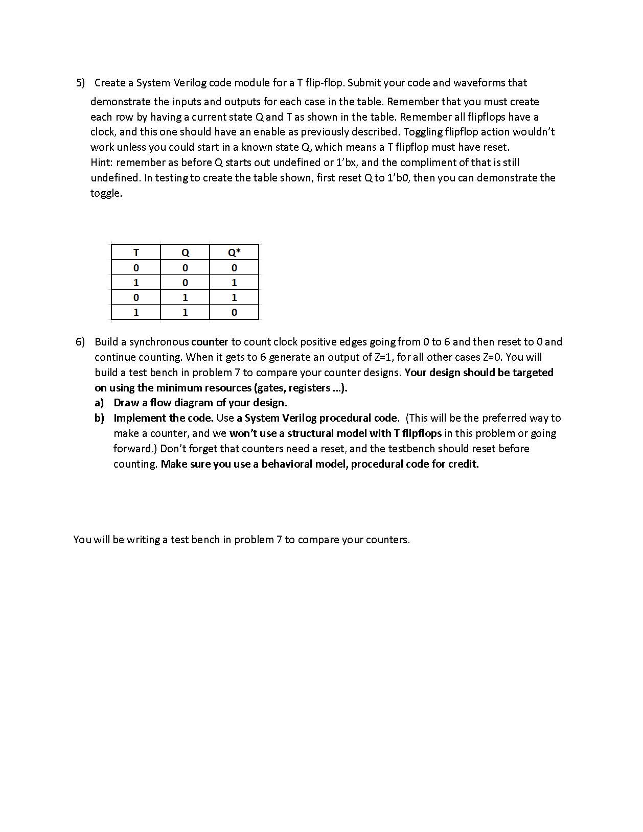 Solved 1) Design and implement an SR flipflop module. We | Chegg.com