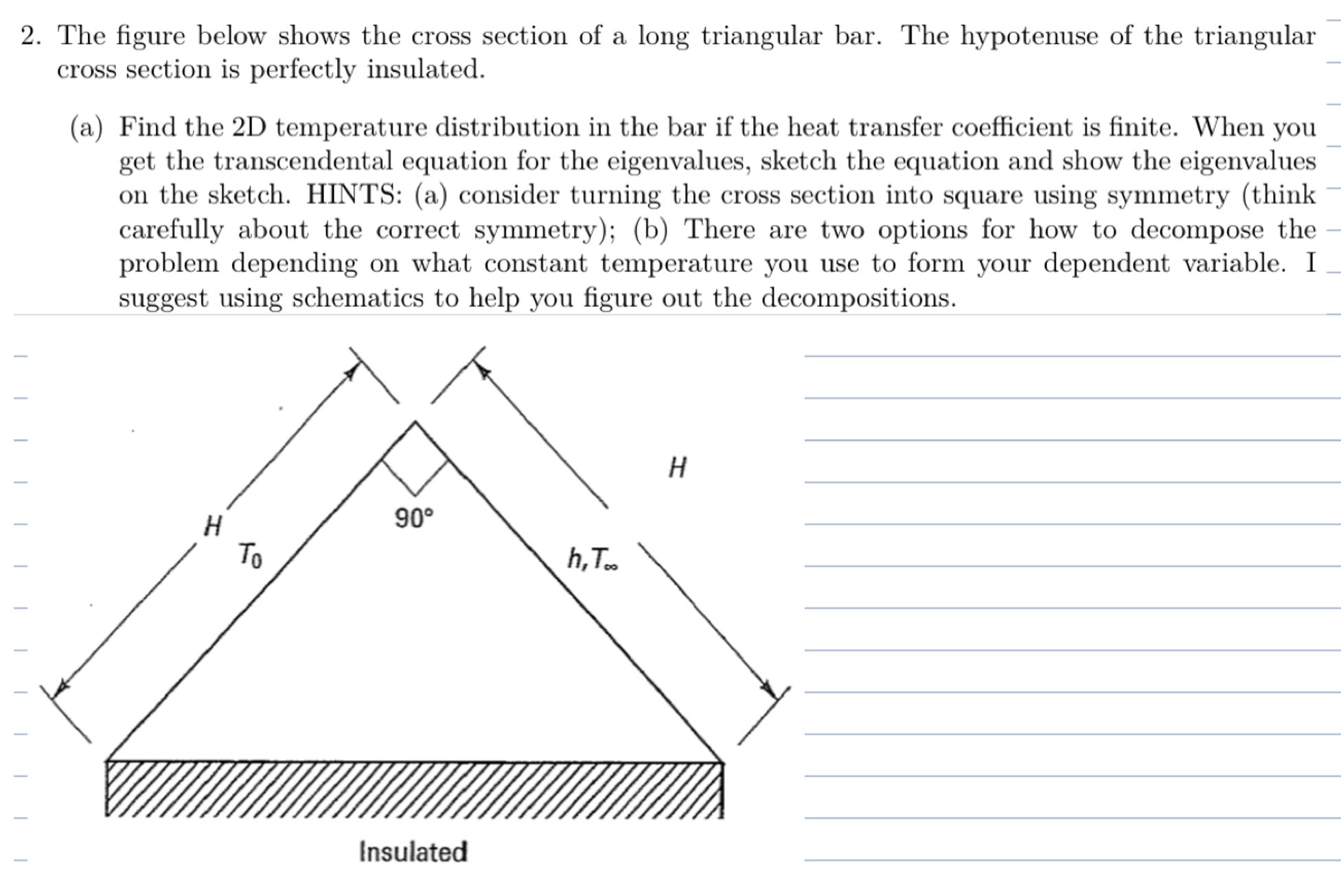 Solved The figure below shows the cross section of a long | Chegg.com
