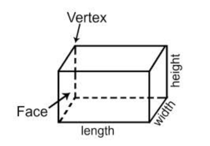 Solved Face Vertex length height width | Chegg.com