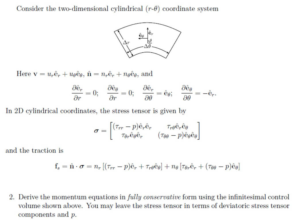 Consider the two-dimensional cylindrical (r-0) | Chegg.com Consider the two-dimensional cylindrical (r-0) | Chegg.com
