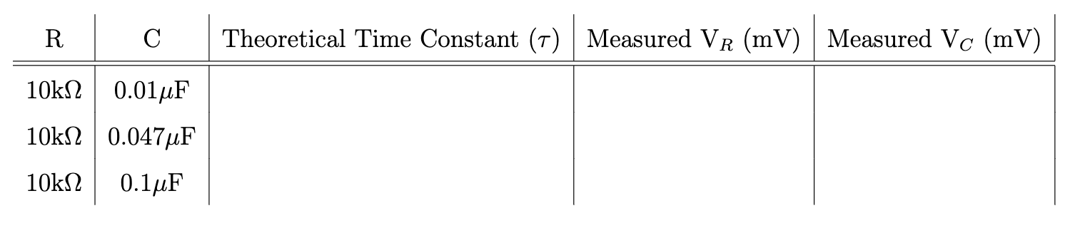Solved determine the theoretical time constants of all | Chegg.com