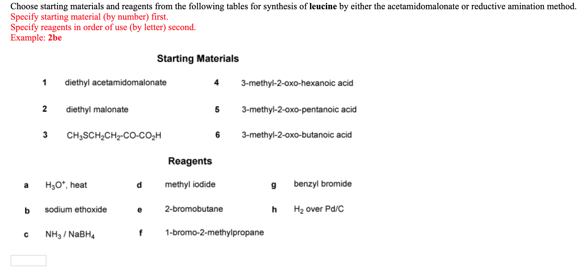 Solved Choose starting materials and reagents from the | Chegg.com