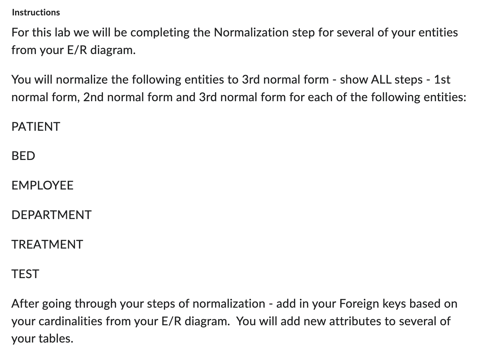 Solved Instructions For this lab we will be completing the | Chegg.com