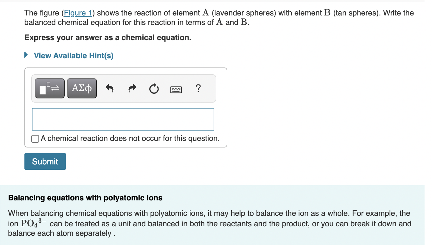 Solved The figure shows the reaction of element A (lavender | Chegg.com