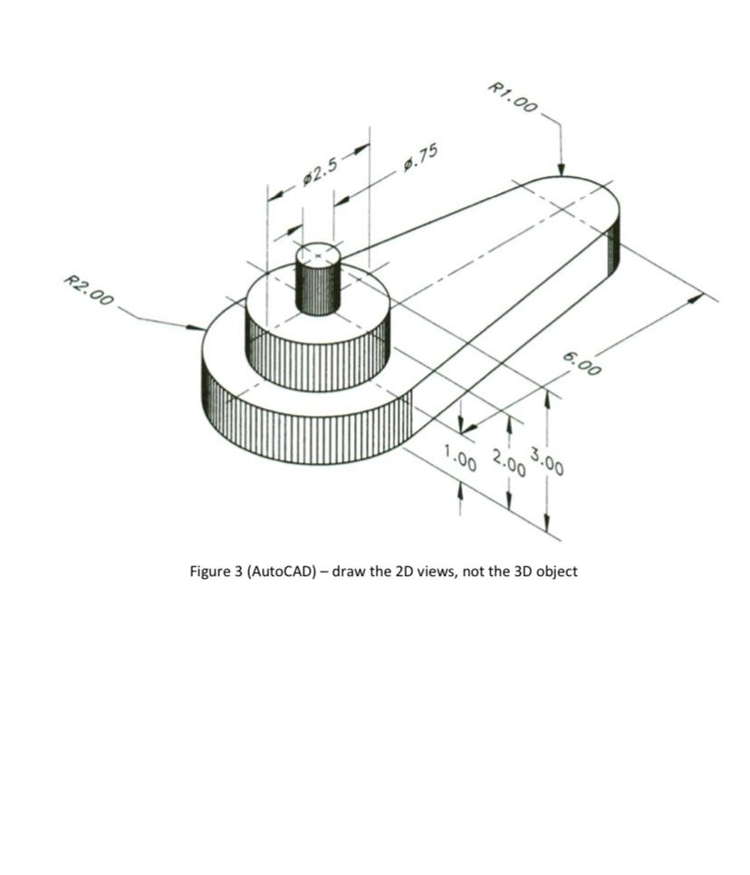 Solved Draw the three orthogonal views of the object shown | Chegg.com