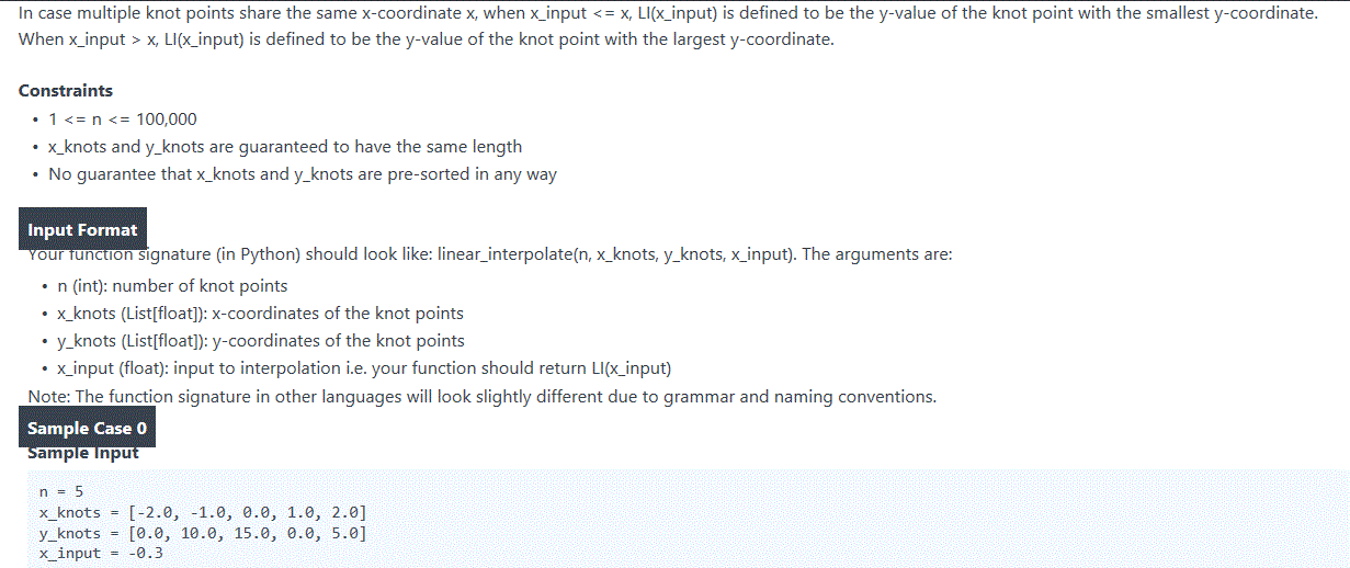 Solved ỹ Linear Interpolator You are asked to implement a | Chegg.com