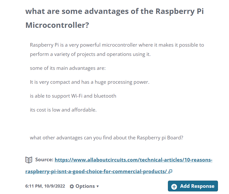 Solved What Are Some Advantages Of The Raspberry Pi