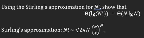 Solved Using The Stirlings Approximation For N Show That