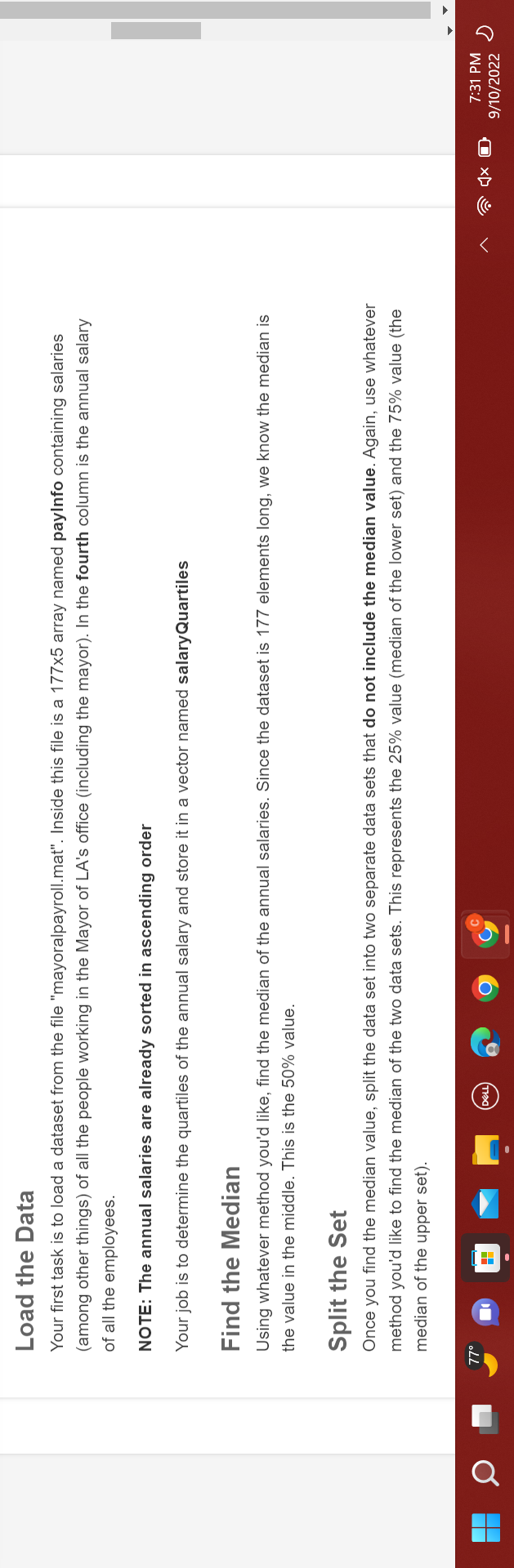 Solved Determining Quartiles In this lab you will use | Chegg.com