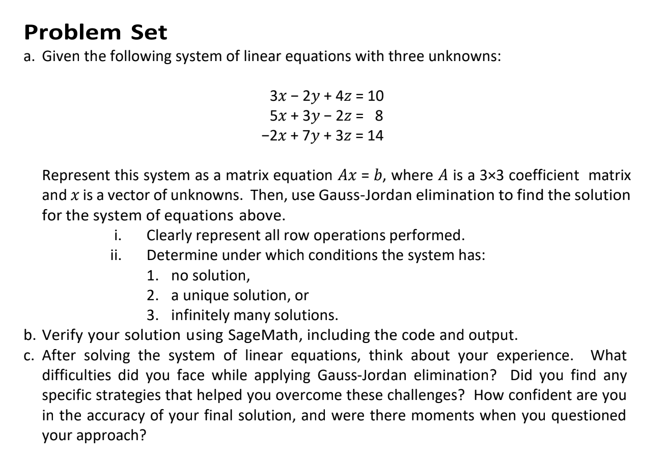 Solved by an EXPERT show all steps and work out they need Problem Seta. | Chegg.com