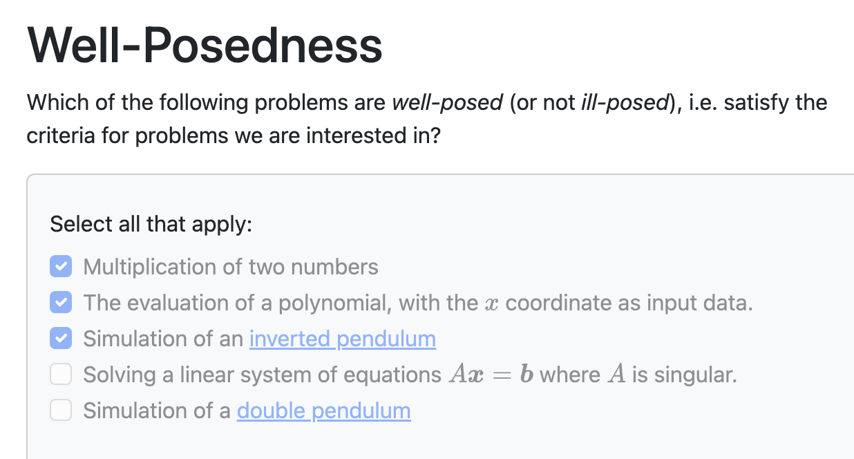 Solved Which of the following problems are well-posed (or | Chegg.com