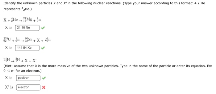Solved Identify the unknown particles X and X' in the | Chegg.com