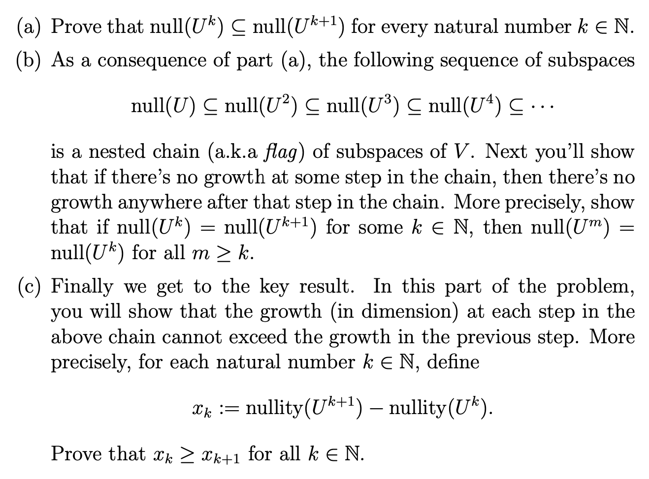 Solved In this problem, U is a linear operator on a | Chegg.com