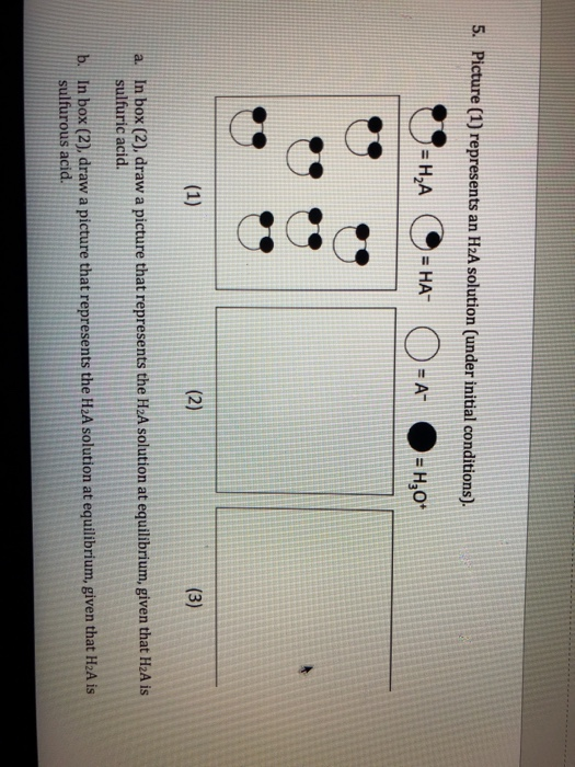 Solved 5. Picture (1) represents an H2A solution (under | Chegg.com