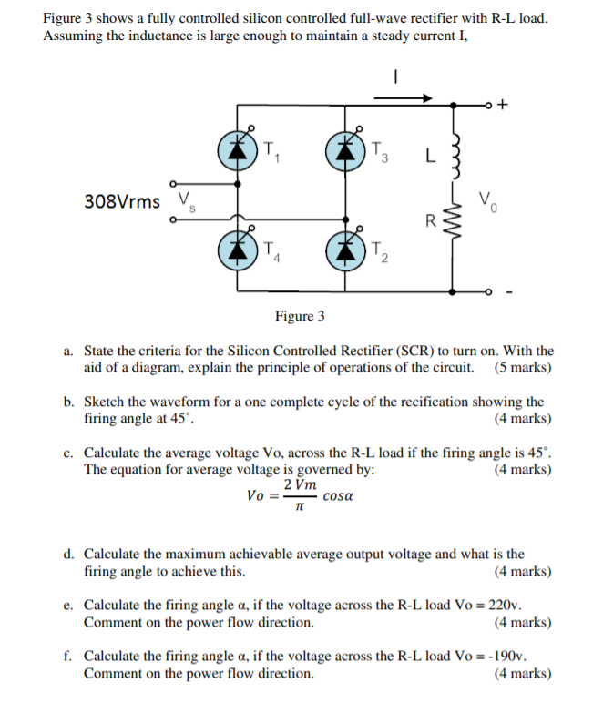 Solved Figure 3 shows a fully controlled silicon controlled | Chegg.com