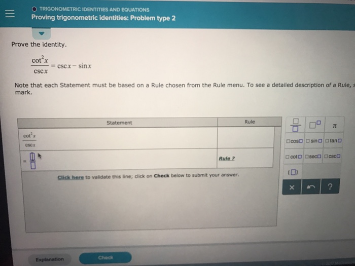 Solved Prove the identity. cot^2 x/csc x = csc x - sin x | Chegg.com