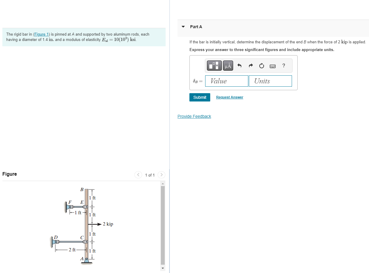 [solved] The Rigid Bar In Is Pinned At A And Supported By