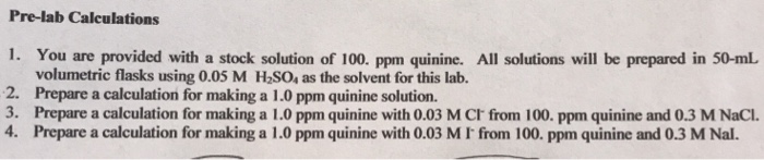 Solved Pre-lab Calculations 1. You are provided with a stock | Chegg.com