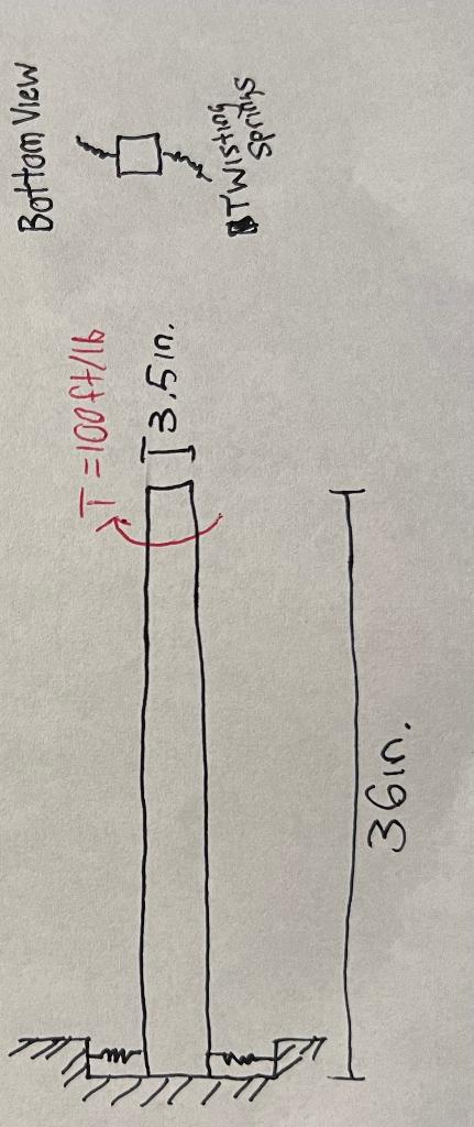 Solved Number 7. A beam is subjected to a torque as shown in | Chegg.com