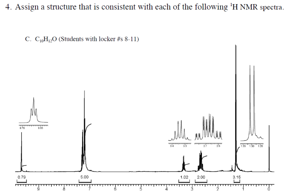 Solved 4. Assign a structure that is consistent with each of | Chegg.com