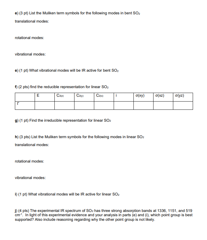 4.) The structure of SO2 may be deduced by its gas | Chegg.com