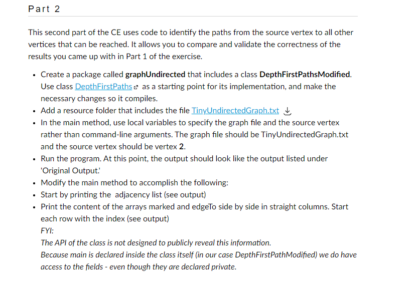 Solved Part 1 Use the recursive depth-first algorithm dfs | Chegg.com