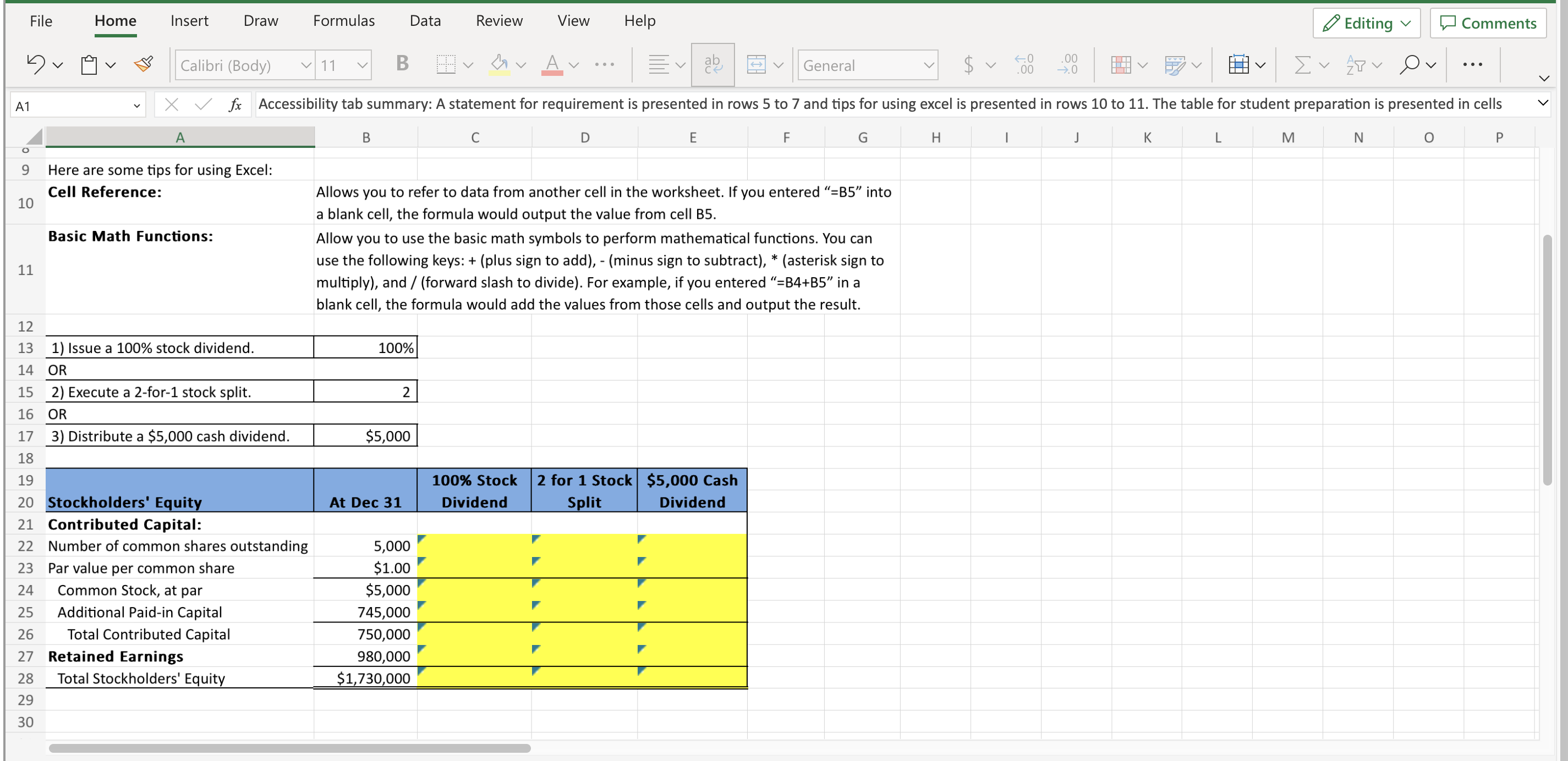 Solved File Home Insert Draw Formulas Data Review View Help | Chegg.com