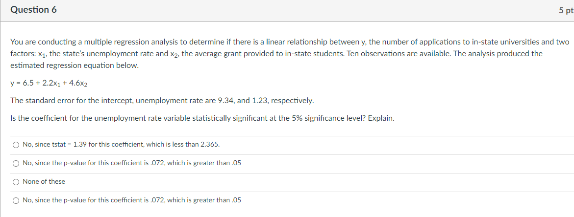 Solved You are conducting a multiple regression analysis to | Chegg.com